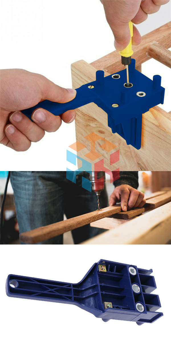 Handheld Woodworking Doweling Jig Drill Guide Wood Dowel Drilling Hole ...