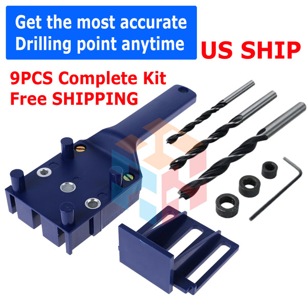 Handheld Woodworking Doweling Jig Drill Guide Wood Dowel Drilling Hole ...